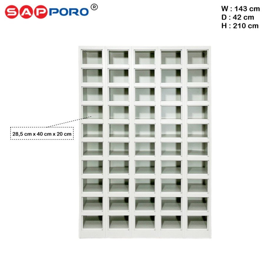 Jual SAPPORO HANNOVER - Loker Besi 50 Pintu | Steel Locker 50 Doors | Renos