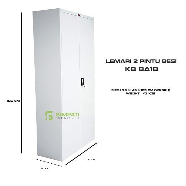 Jual Lemari Besi 2 Pintu KB-8A18 Prospek | Renos