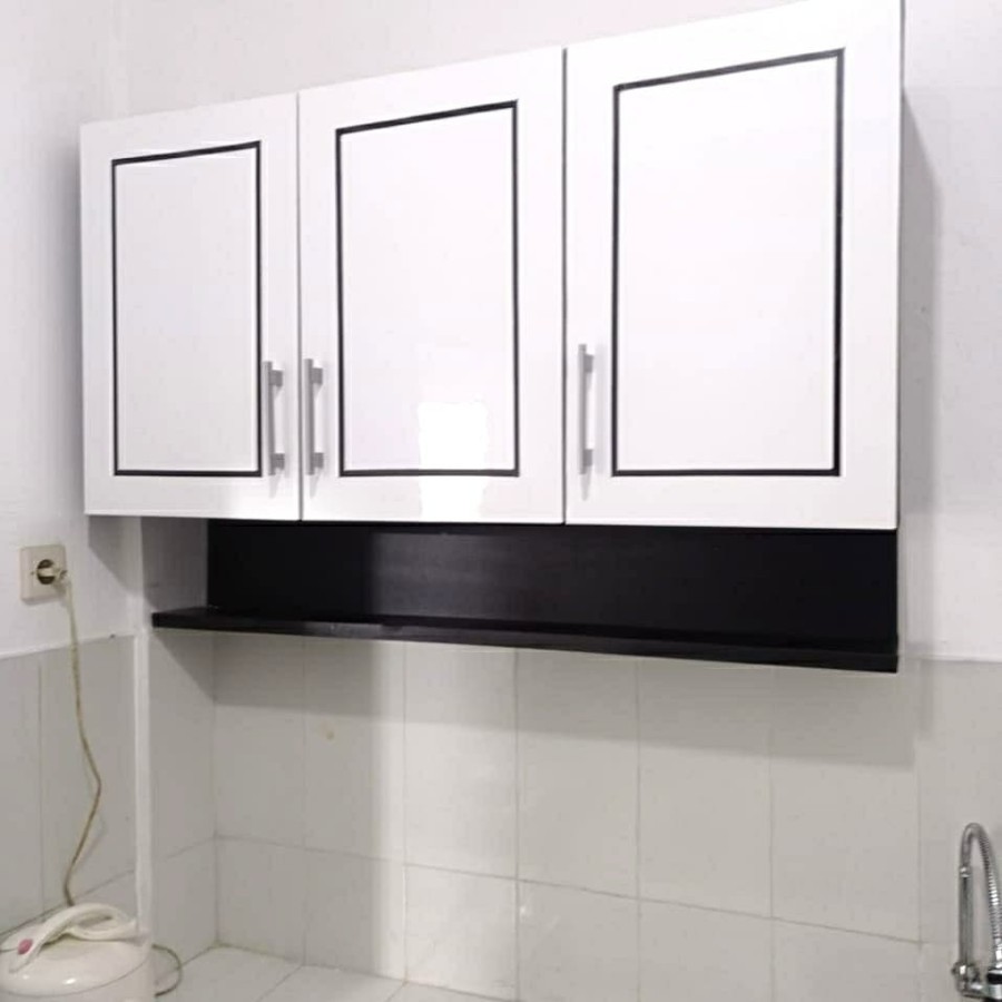 Jual kitchenset lemari gantung 3 pintu hemat tempat | Renos