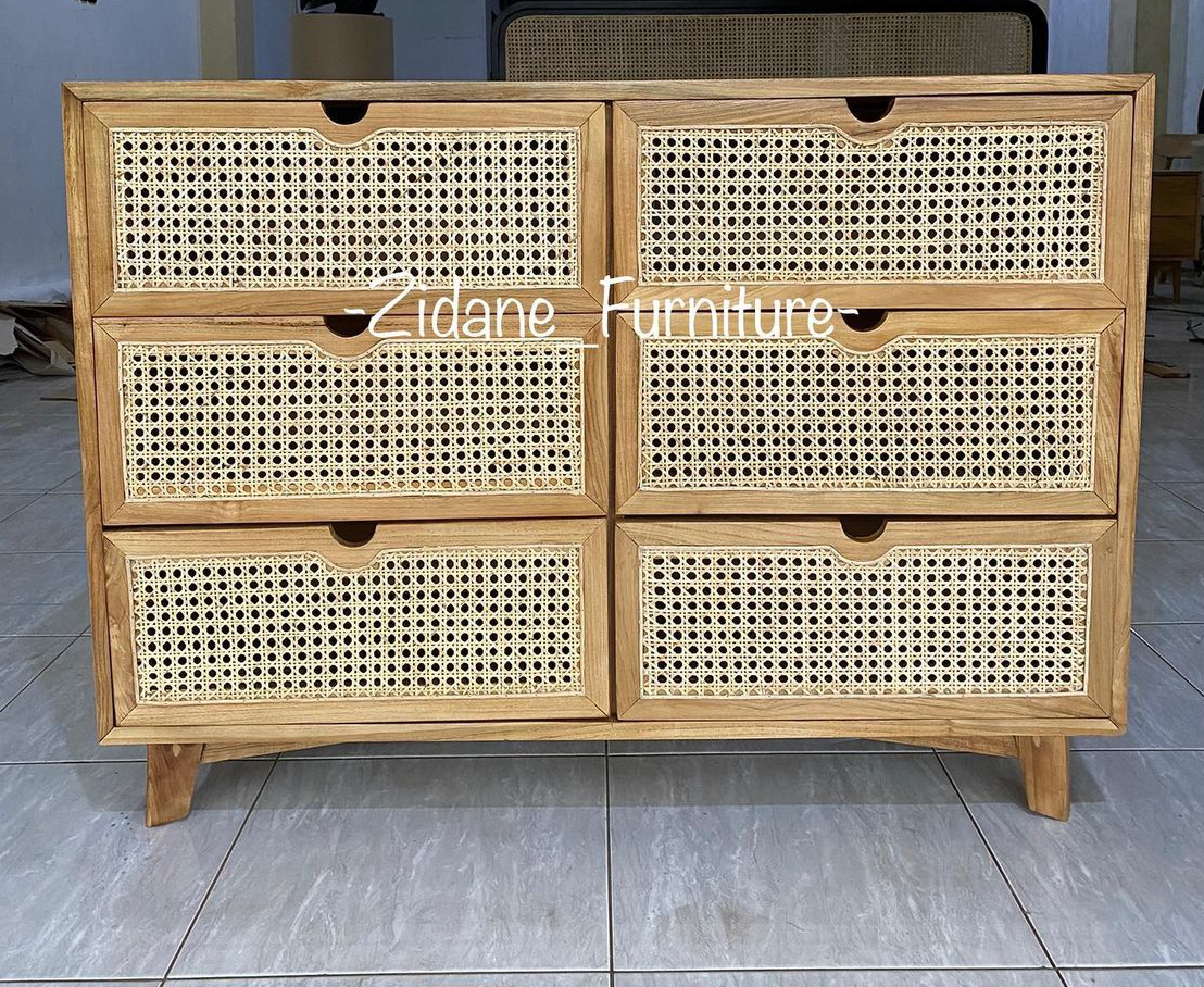Jual Lemari Drawer Bahan Rotan Custom | Renos