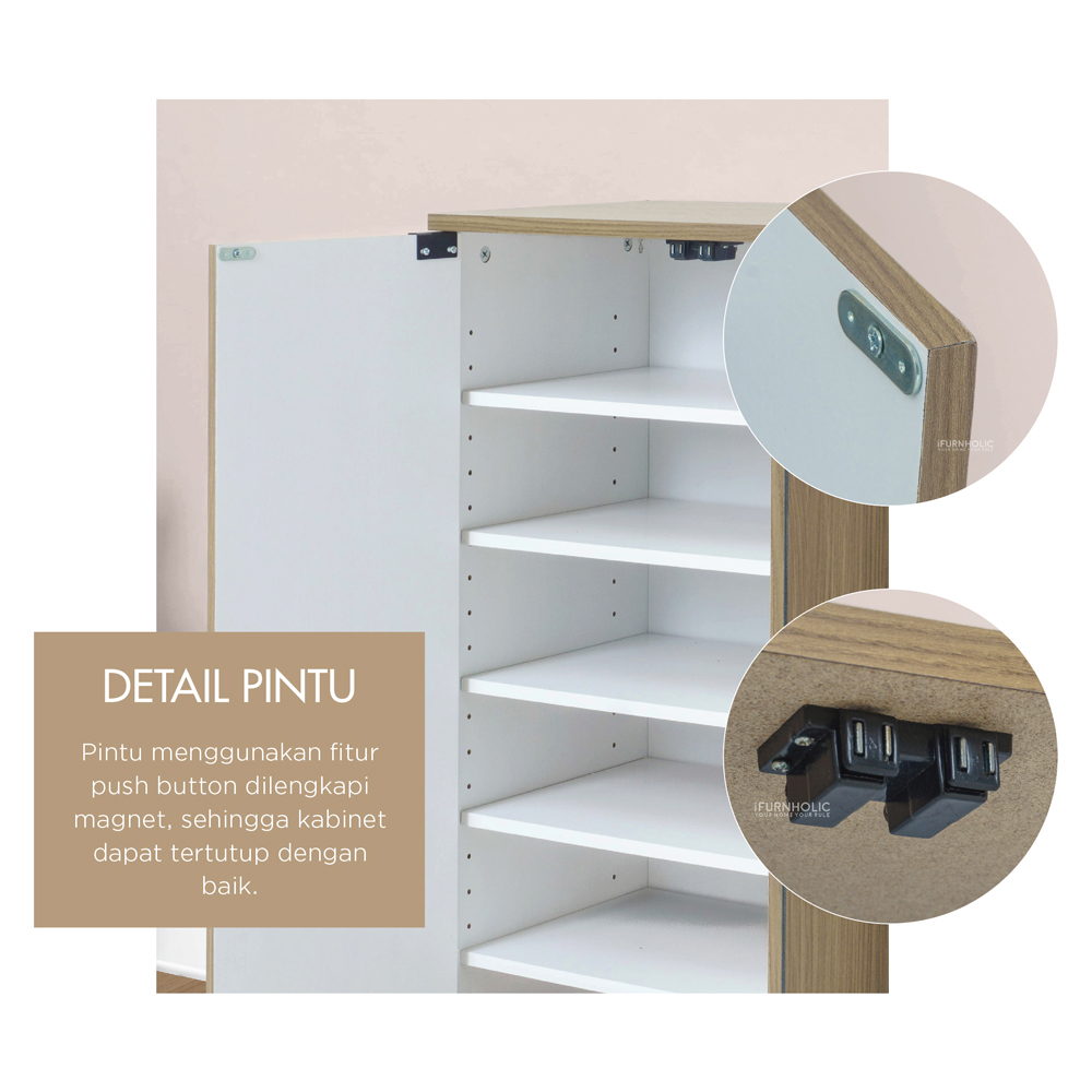 Jual iFURNHOLIC Sassy Shoe Cabinet 800 l Lemari Sepatu Minimalis ...