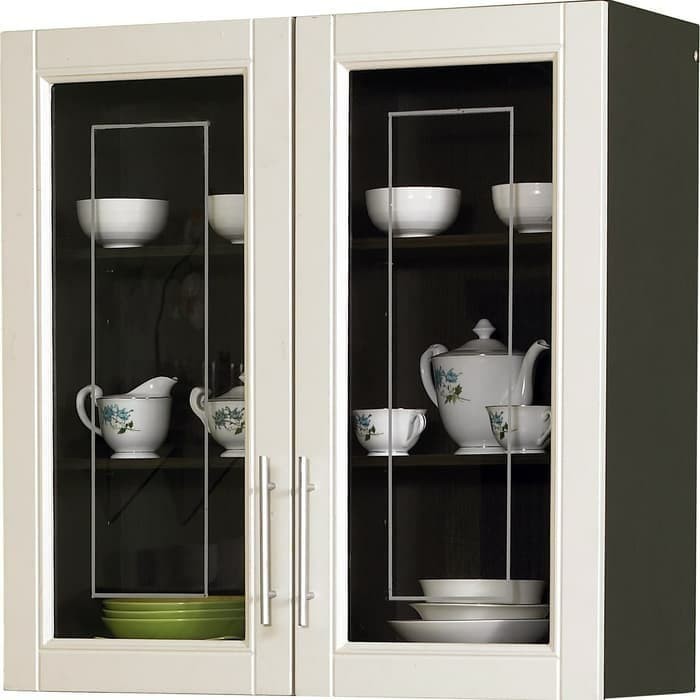 Jual kitchen set / lemari gantung 2 pintu kaca merk OLYMPIC | Renos