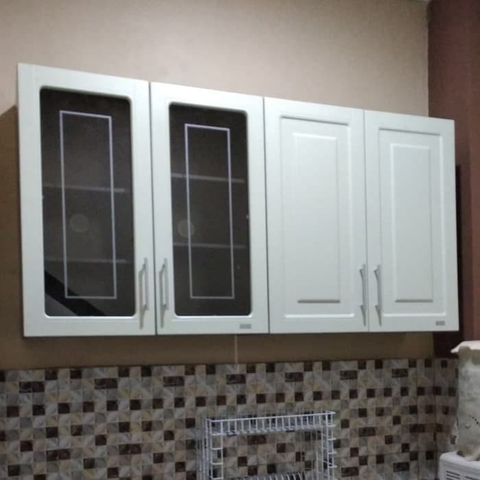 Jual kitchen set / lemari gantung 2 pintu kaca merk OLYMPIC | Renos