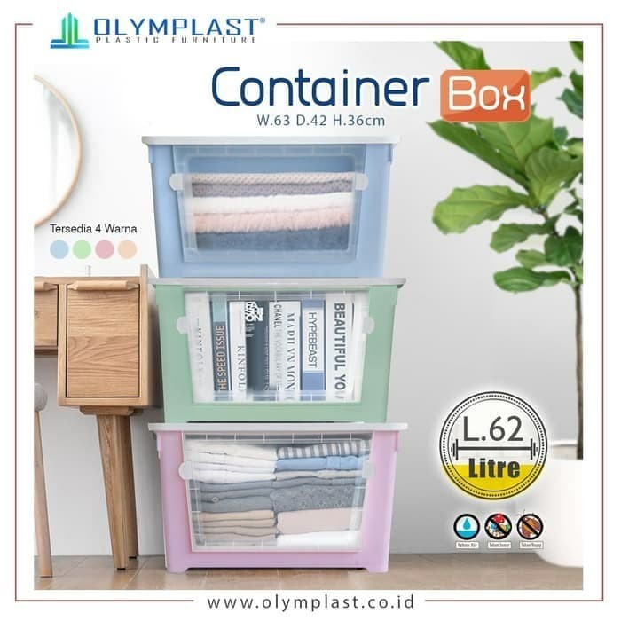 Jual Box Container 62L merk OLYMPLAST | Renos