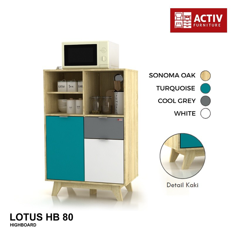 Jual lemari dapur lemari serbaguna minimalis seri LOTUS HB 80 merk ...