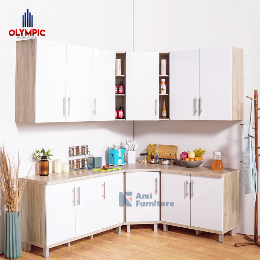 Jual kitchen set lemari dapur rak dapur minimalis satu set MILLE ...