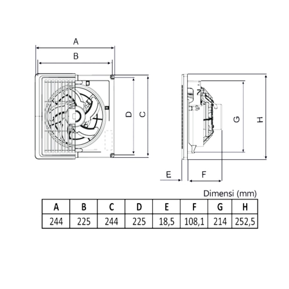 Jual KDK 15TGQ Exhaust Ceiling Fan 6 Inch Kipas Plafon | Renos