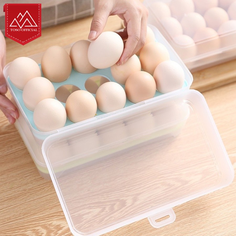 Jual KOTAK TELUR EGG BOX TEMPAT PENYIMPANAN TELOR PLASTIK 15 LUBANG ...
