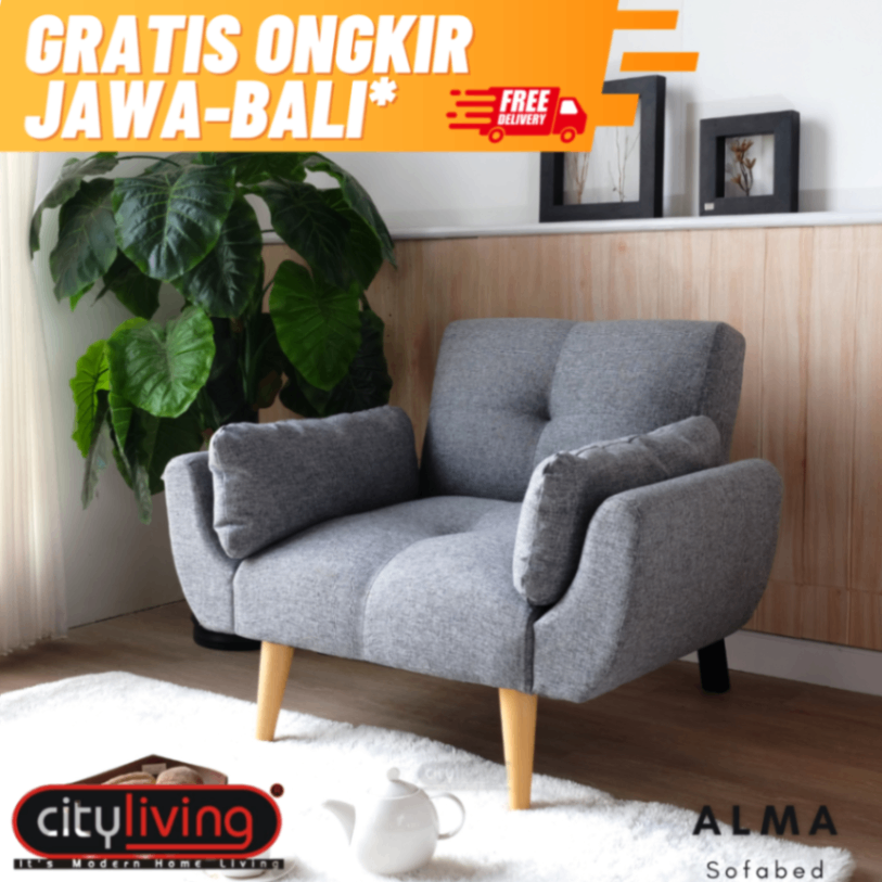 Jual Alma sofa bed 1 seater dan stool (puff) FREE ONGKIR Jawa-Bali* | Renos