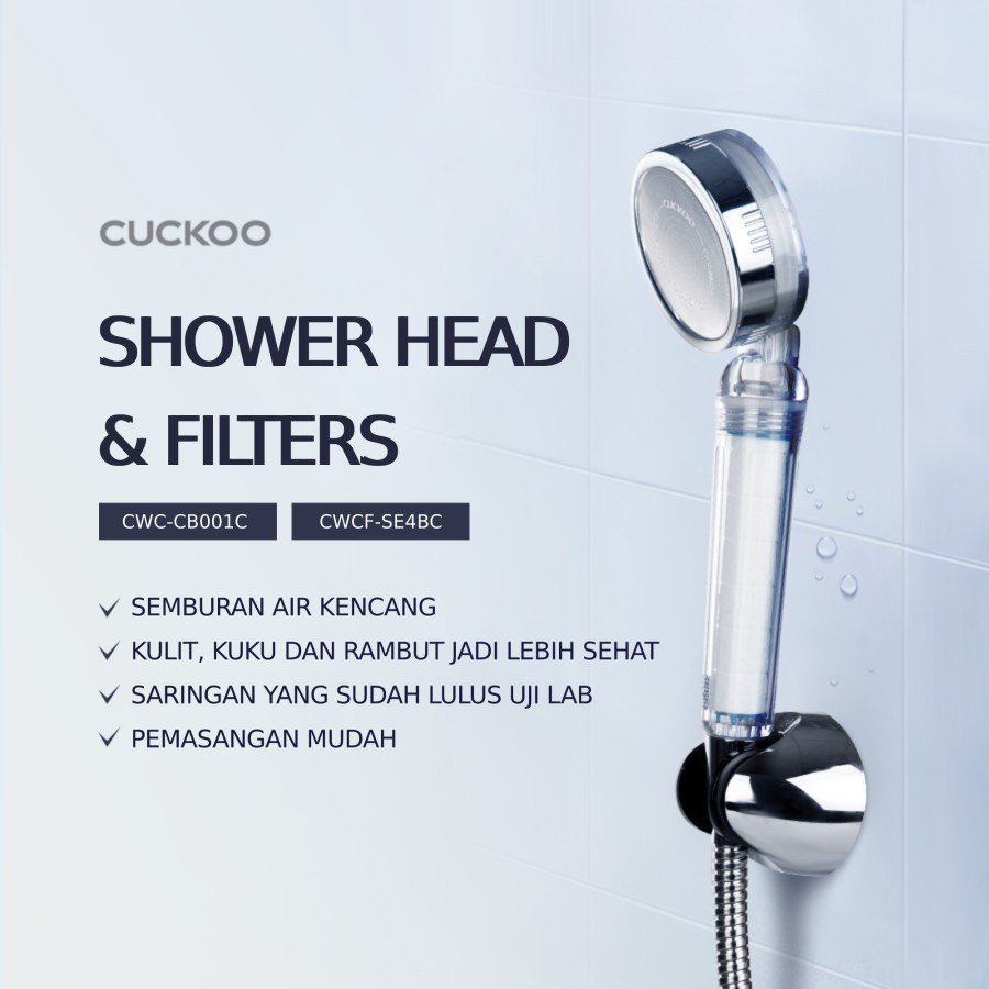 Jual CUCKOO Shower Head CWC-BB001C with Refill Filters | Renos
