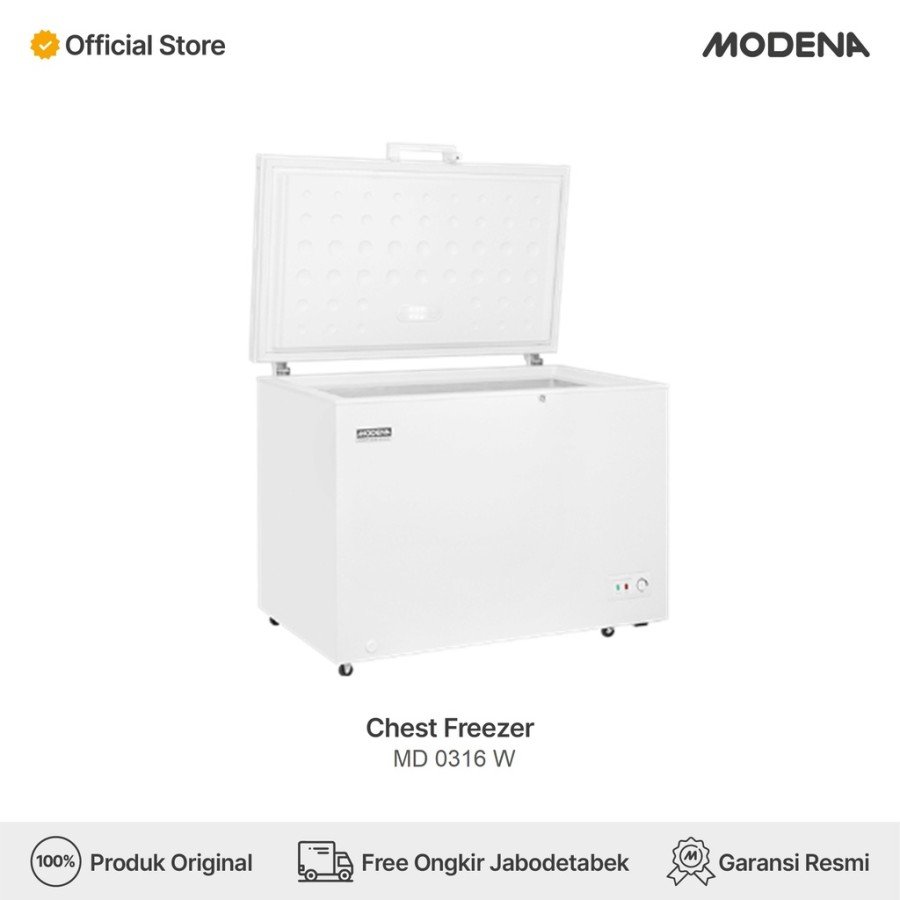 Jual MODENA Freezer - MD 0316 W (Kapasitas 310 Liter) | Renos