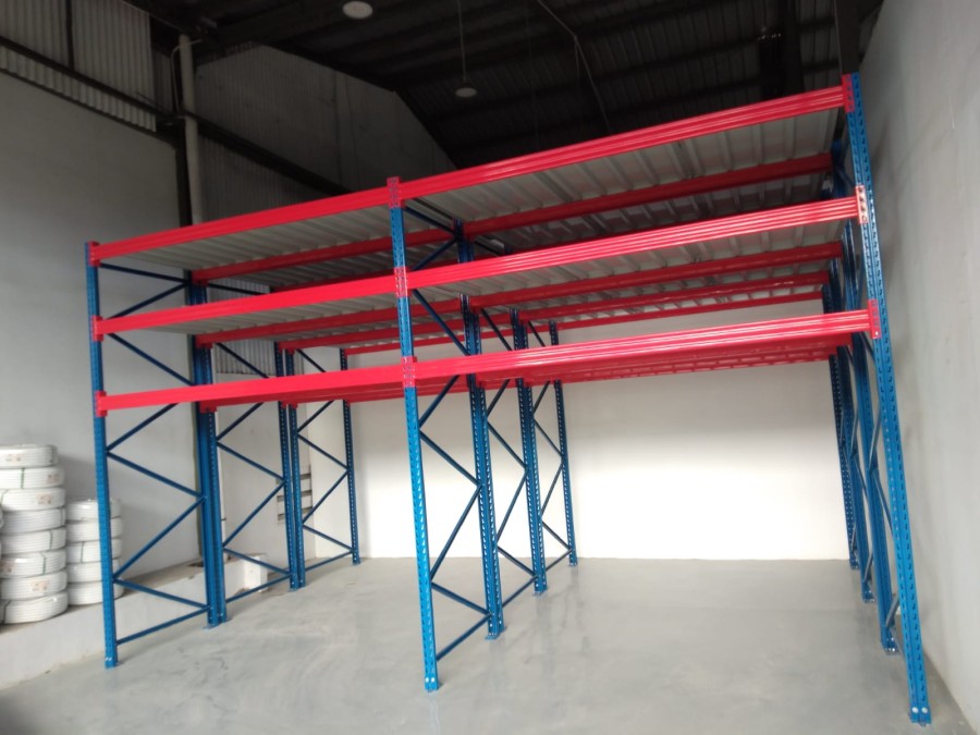 Jual Rak Gudang Shelving/ Rak Gudang Pabrik Tinggi 6 Meter | Renos