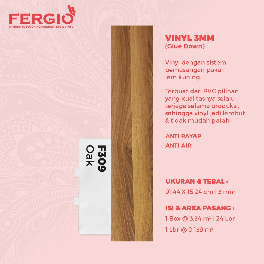 Jual Lantai kayu vinyl - Oak F309 | Renos