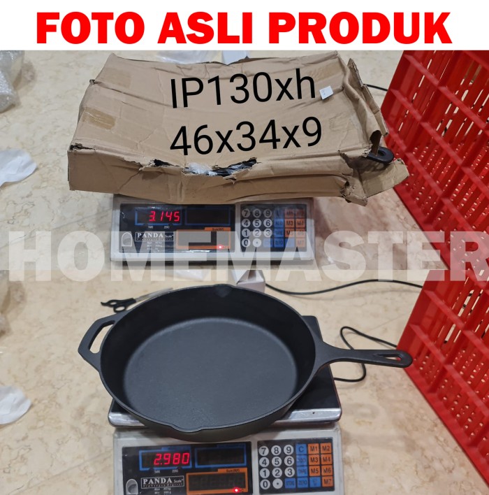 Jual Cast Iron/Besi Cor Deep Panci/Pan/Skillet Extra Handle 30 Cm ...