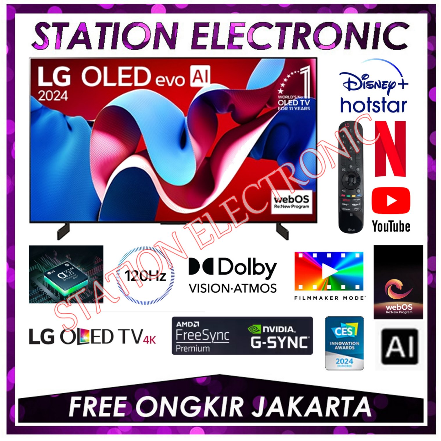 Jual LG 42C4 OLED EVO 4K SMART TV 42 Inch A9 Gen 7 / Oled42c4psa / OLED42C4 | Renos