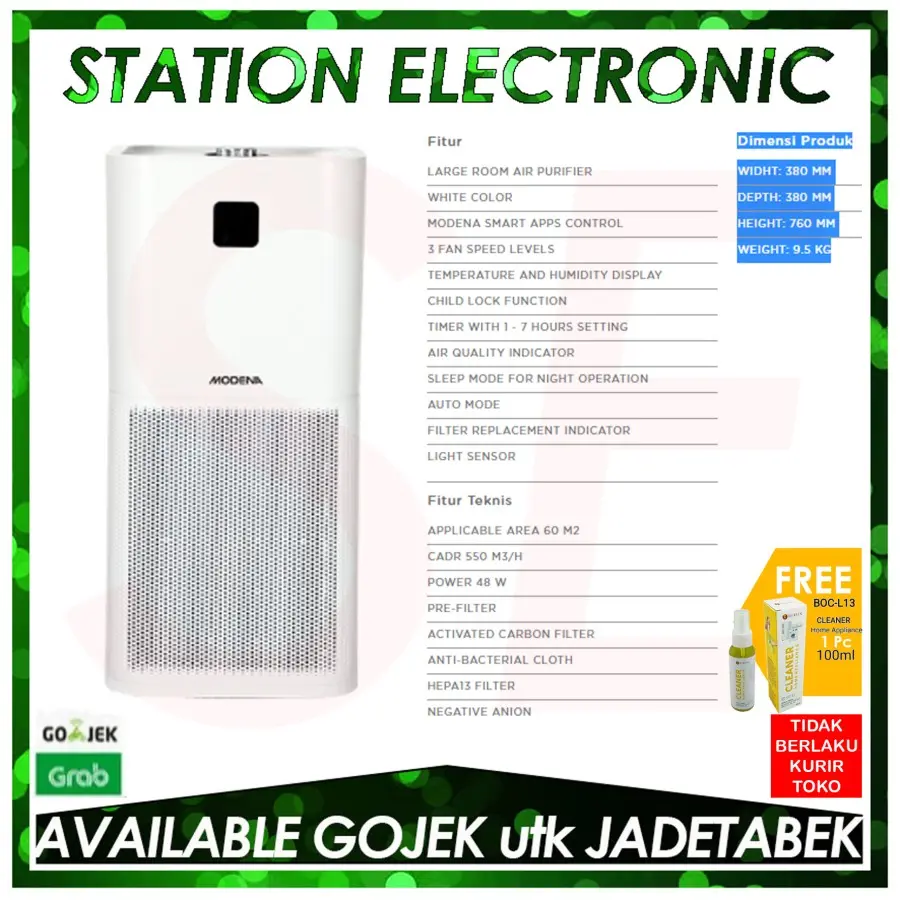 Jual MODENA SOFISTICATO AP6034SKY AIR PURIFIER 60m2 AP 6034 SKY | Renos