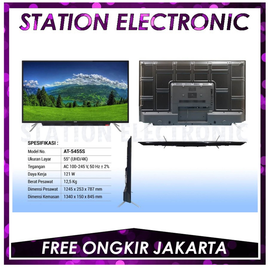 Jual Akari AT-5455S Android Smart TV 4K/UHD 55 Inch | Renos