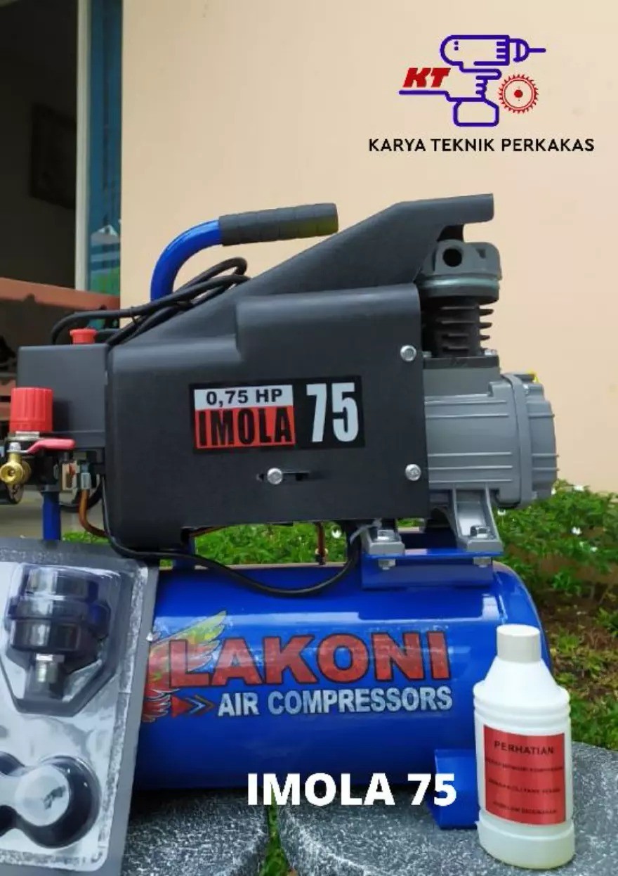 Jual Lakoni Air Compressor l Kompresor Angin 3/4 HP (0.75HP) - IMOLA 75 ...