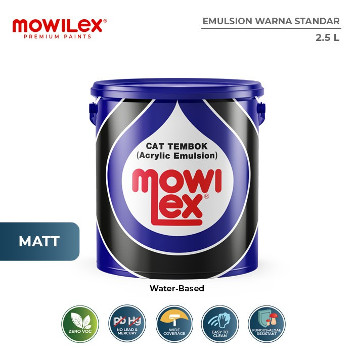 Jual Mowilex Emulsion Warna Standar Cat Tembok 2 5 Ltr