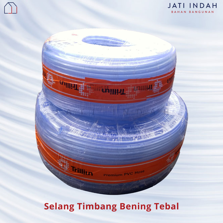 Selang Bening Timbang Waterpas Tebal Elastis uk 3/16 1/4 5/16 " 1meter