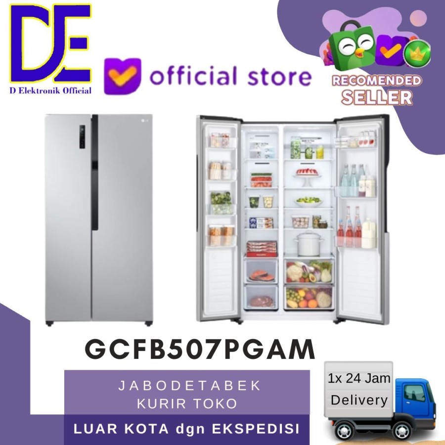 Jual LG GCFB507PGAM Kulkas Side By Side 509 Liter Inverter Compresor ...