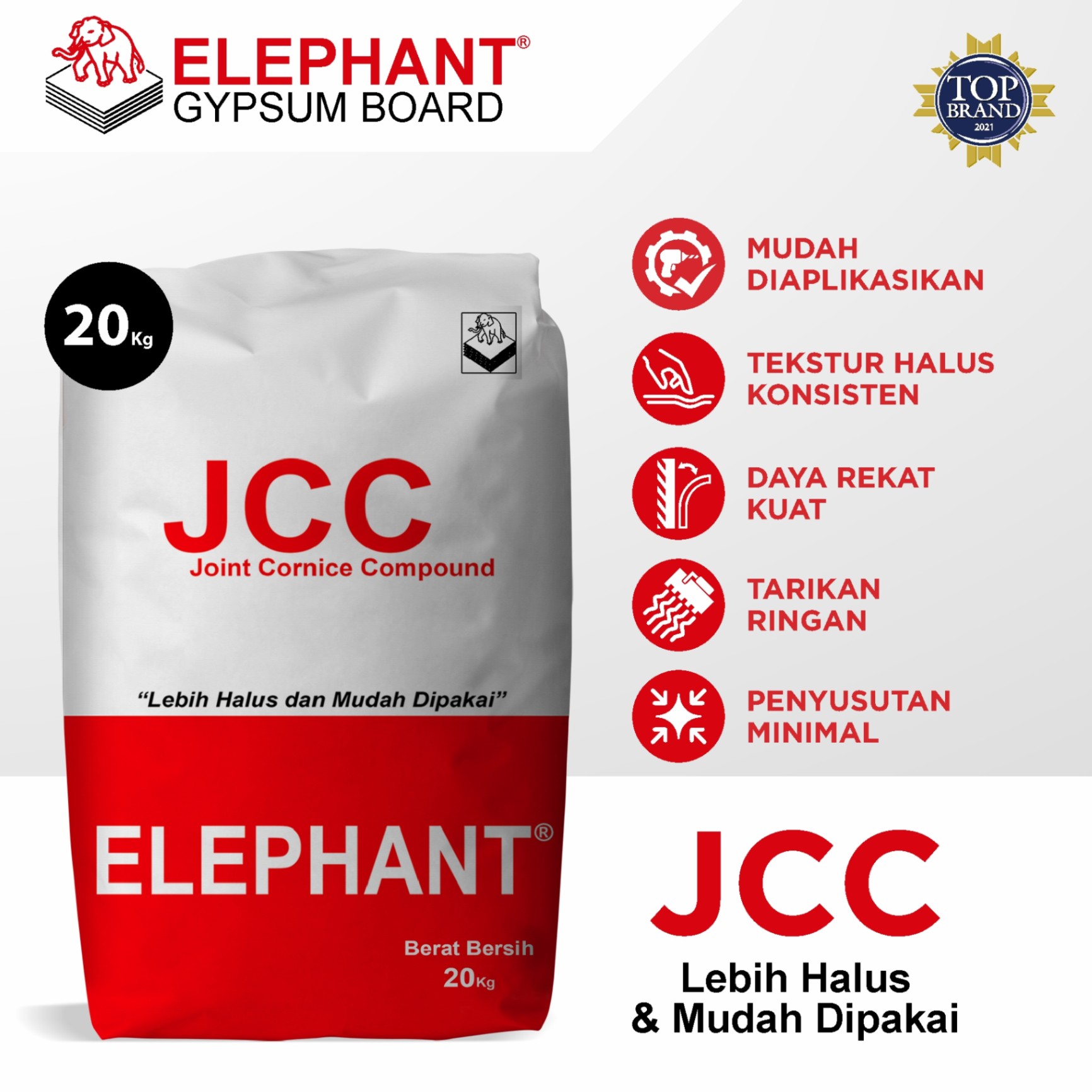 Jual ELEPHANT® JCC (Joint Cornice Compound) | Renos