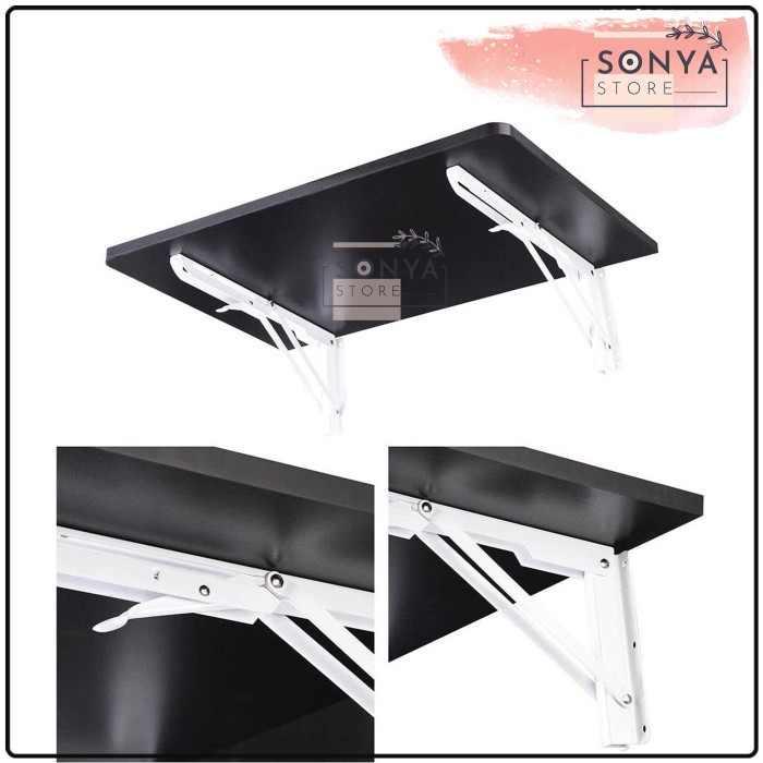 Jual Meja Siku Lipat Meja Belajar Kerja Braket Besi Dinding Ambalan ...
