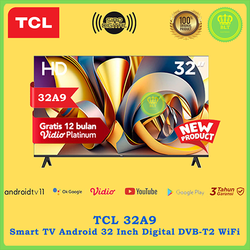 Jual TCL 32A9 Smart Android TV LED 32 Inch HD Digital DVB-T2 WiFi ...