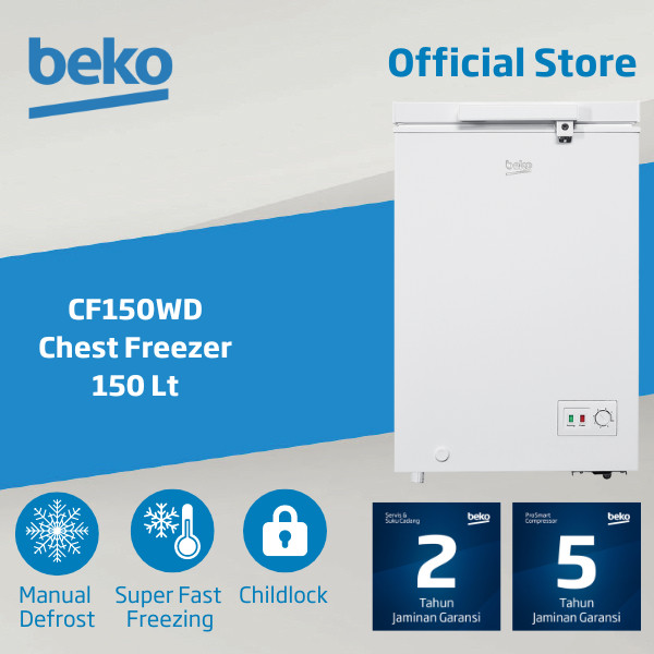 Jual Beko Chest Freezer 150L White CF150WD | Renos