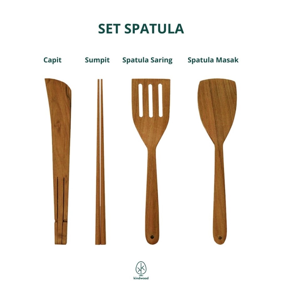 Jual Spatula/Centong/Japit Kayu Jati | Renos