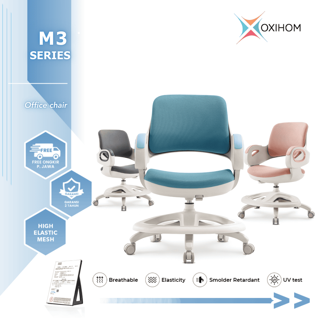 Jual OXIHOM M3 Kursi Mesh Kursi Sekolah Kursi Belajar Remaja Mesh Chair ...