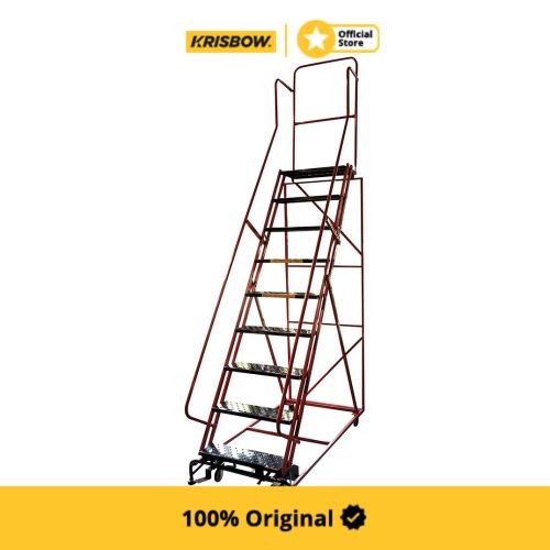 Jual Krisbow Ladder Rolling Tangga Dorong 6 Step 1,6 M - Merah | Renos
