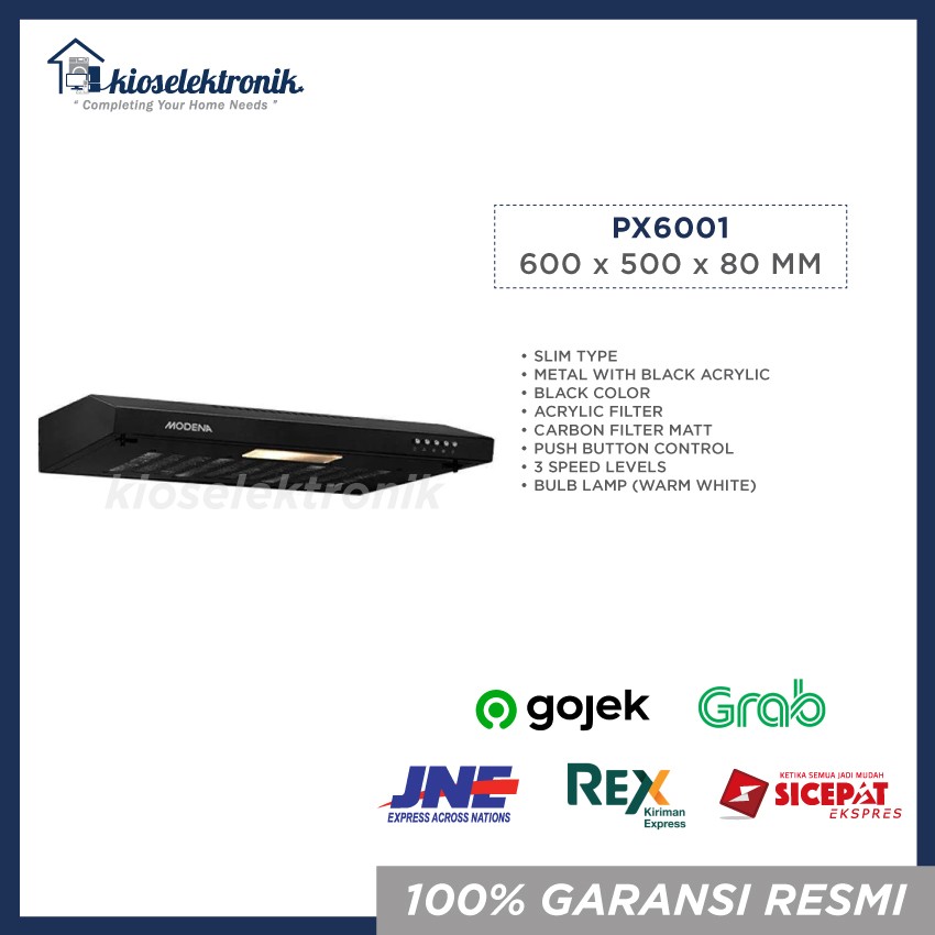 Jual Modena PX6001 Cooker Hood - Esile PX 6001 Penghisap Asap Dapur ...