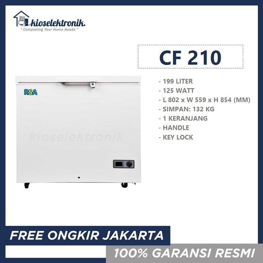 Jual RSA CF210 Chest Freezer 200 Liter - CF 210 | Renos
