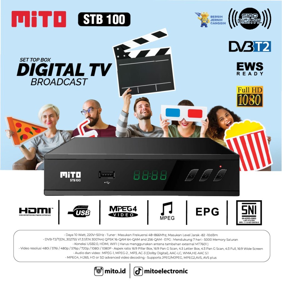Jual READY STB MATRIX SET TOP BOX tv digital matrix apple merah dvb-t2 ...