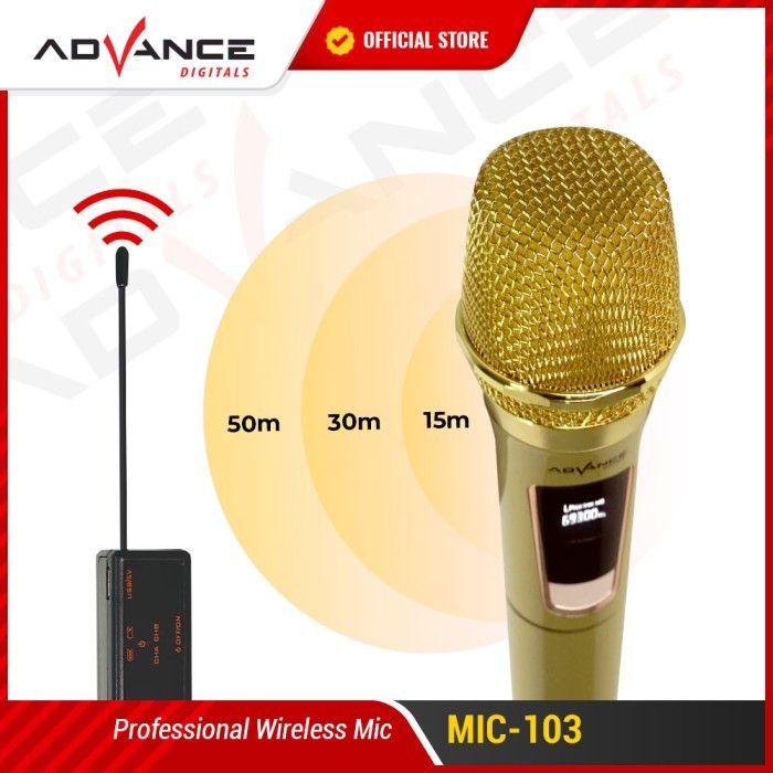 Jual Advance Mic-103 Microphone Profesional Mic Wireless Bisa di ...