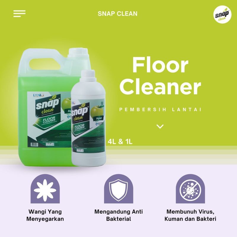 Jual Snap Clean Sabun Lantai Floor Cleaner dengan Extra Protection 4L ...