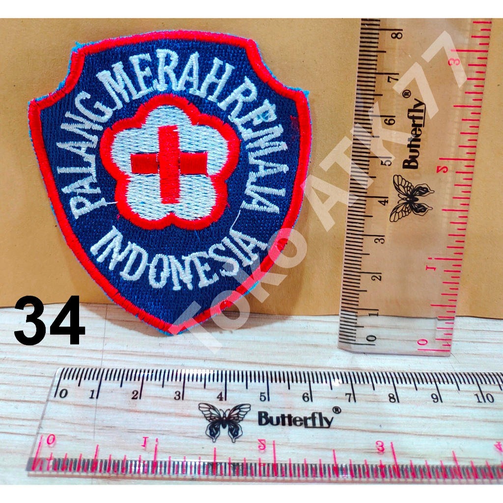 Jual Logo Badge Bordir Emblem PMR Palang Merah Remaja Indonesia READY ...