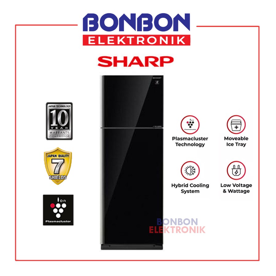 Jual Sharp Kulkas 2 Pintu SJ-IG571PG-BK 428 Liter PLASMACLUSTER ...