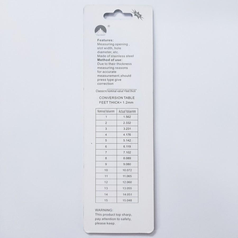 Jual Tapper Gauge Fujisan 1 - 15mm | Fujian Taper Gage | Renos