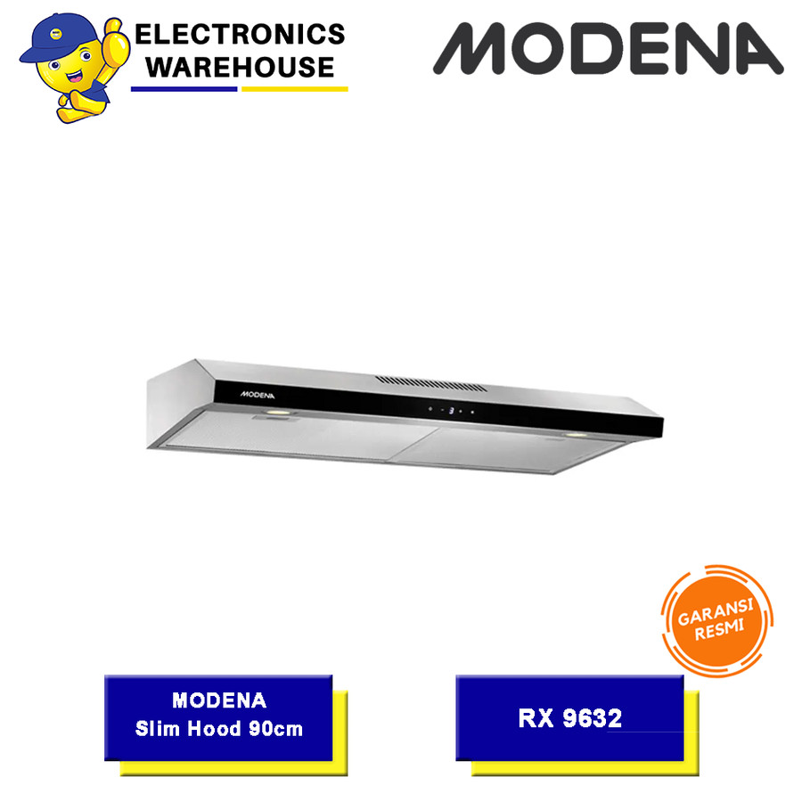 Jual MODENA RX 9632 Slim Hood 90cm - MODENA Cooker Hood RX9632 | Renos