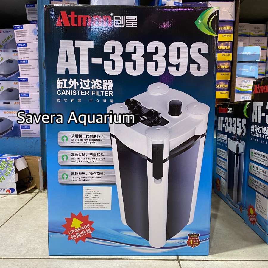 Jual ATMAN 3339S / CANISTER FILTER / FILTER AQUARIUM / 27 WATT | Renos
