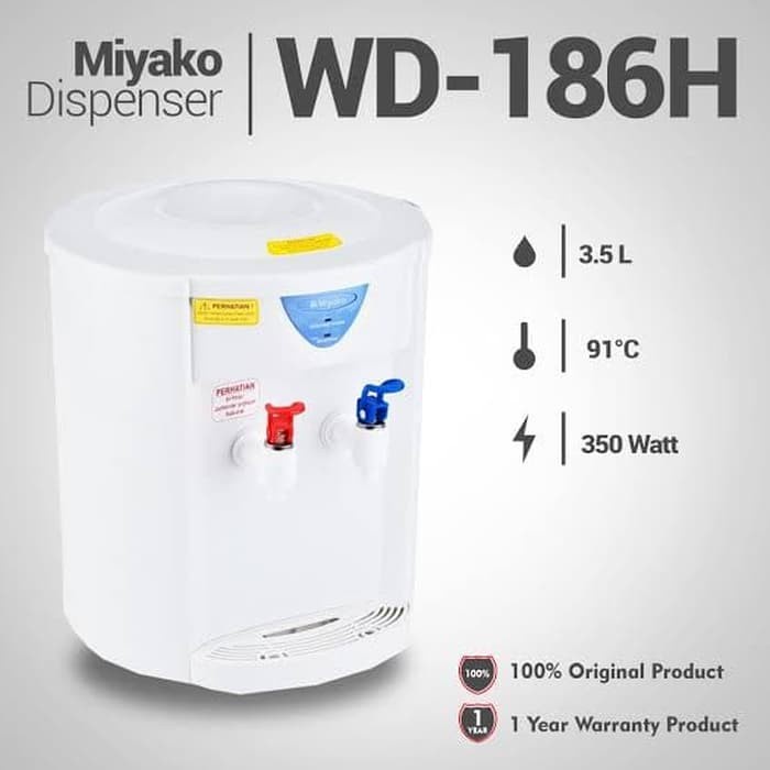 Jual MIYAKO Dispenser WD-186 H Garansi Resmi | Renos