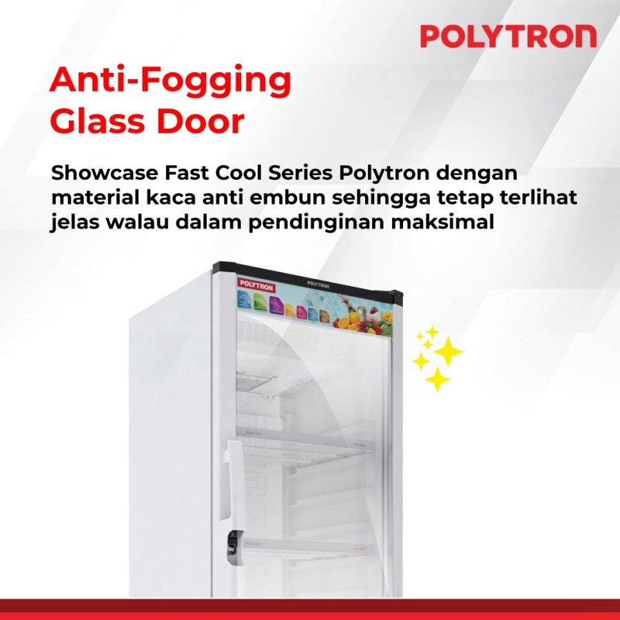 Jual Showcase Display Cooler POLYTRON 3 Rak SCN 180L | Renos