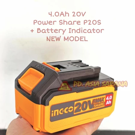 Jual PAKET Baterai 4.0Ah 20V + Fast Charger 2A INGCO FBCPK1214 4AH P20S ...