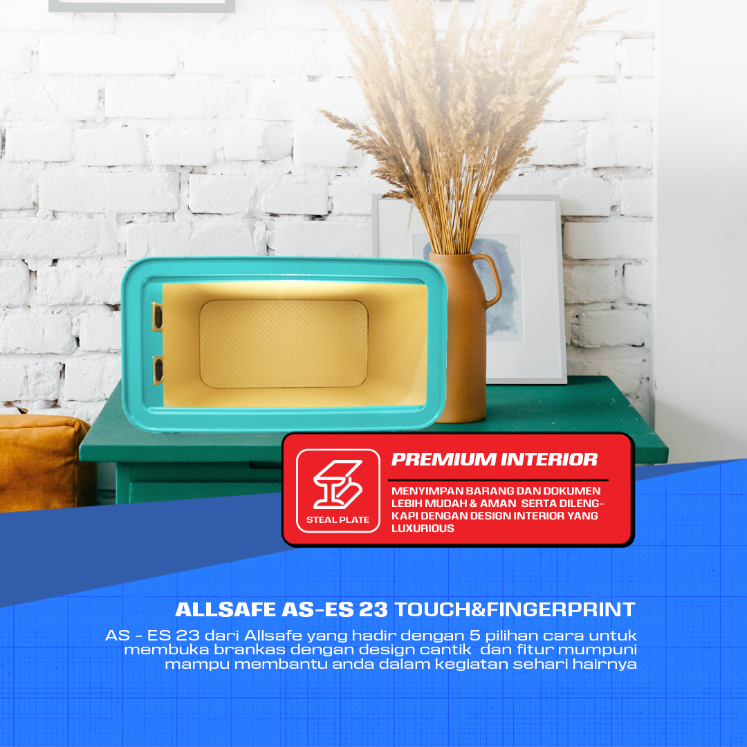Jual ALLSAFE AS-ES 23 TOUCH&Fingerprint-Biru Tosca | Renos
