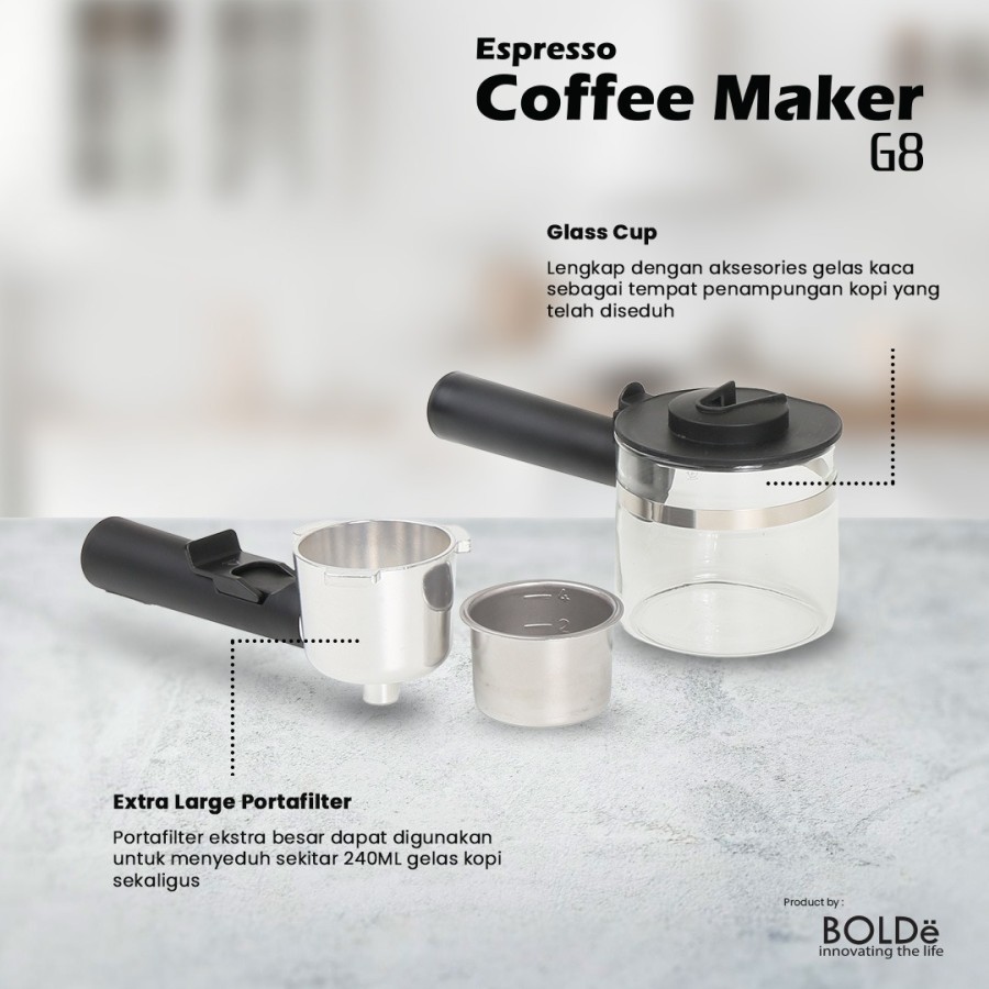 Jual BOLDe Expresso Coffee Maker G8 Coffee Machine Mesin Kopi Espresso ...