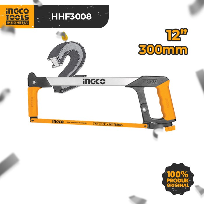 Jual Heavy Duty Hacksaw Frame 12" INGCO HHF3008 - Stang Gagang Gergaji ...