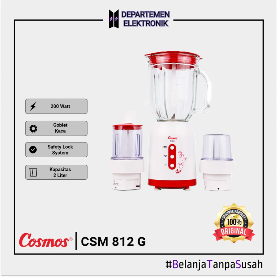 Jual Cosmos Blender 2 L CB 812 G | Renos