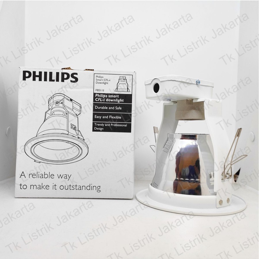 Jual Kap Lampu Downlight Philips FBS111 C MAX 14W E27 220-240V WH 4 INCH | Renos